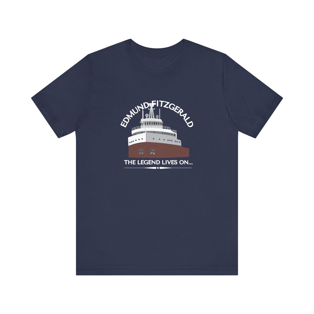Edmund Fitzgerald Great Lakes Legend, Ship Tee Shirt Gift, Laker Ship ...