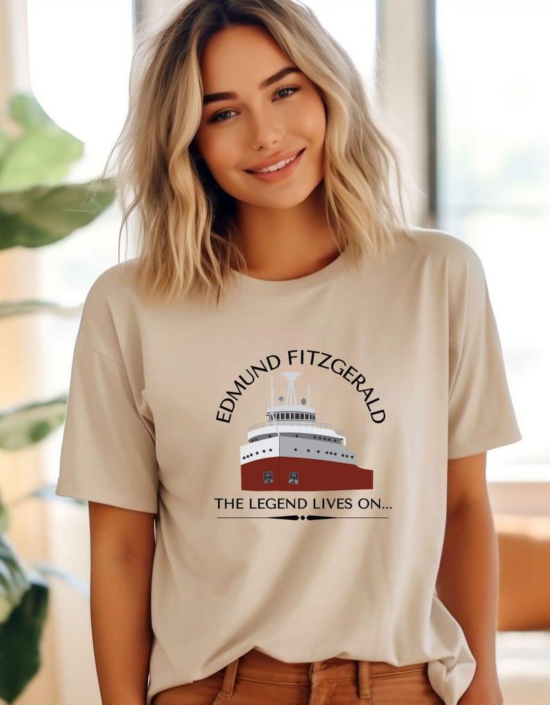 Edmund Fitzgerald Great Lakes Legend, Ship Tee Shirt Gift, Laker Ship ...