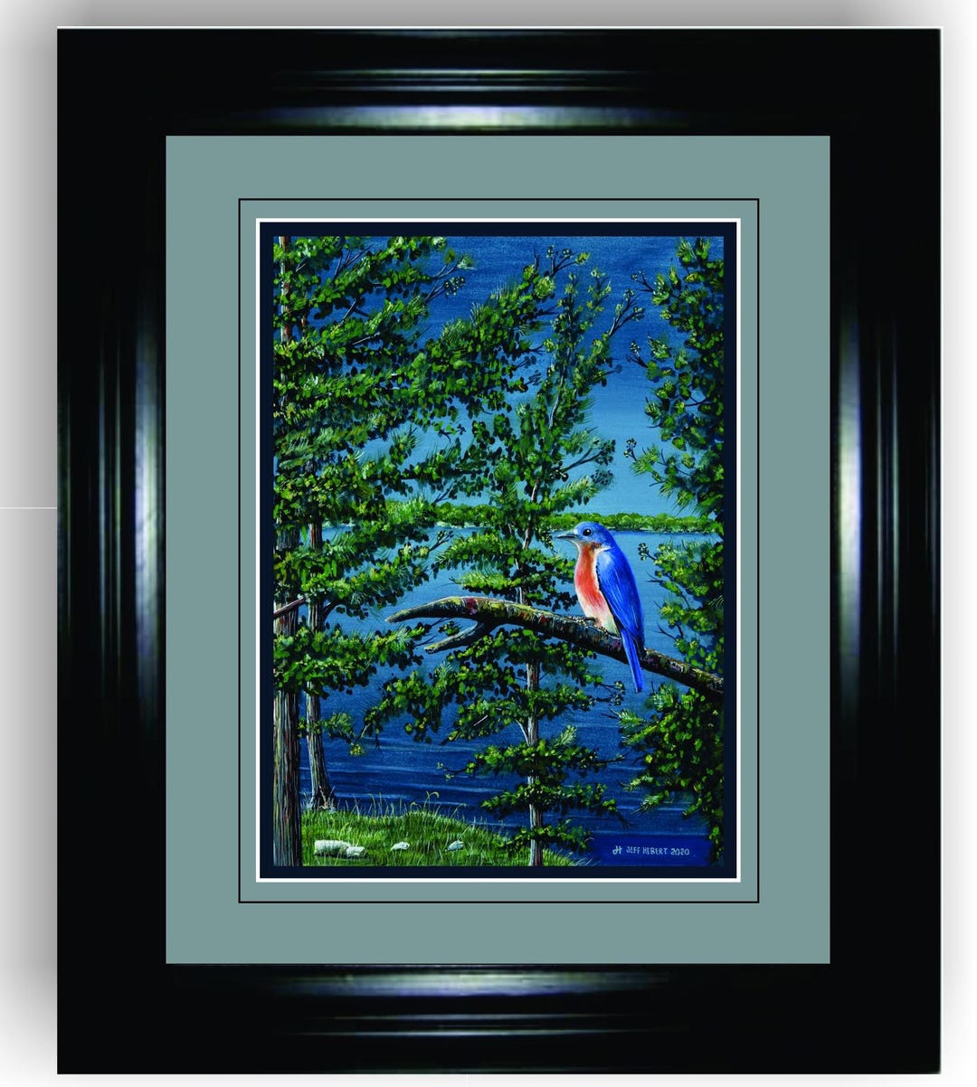 Artist Print St. Lawrence River Bluebird by River Artist Jeff Hebert ...