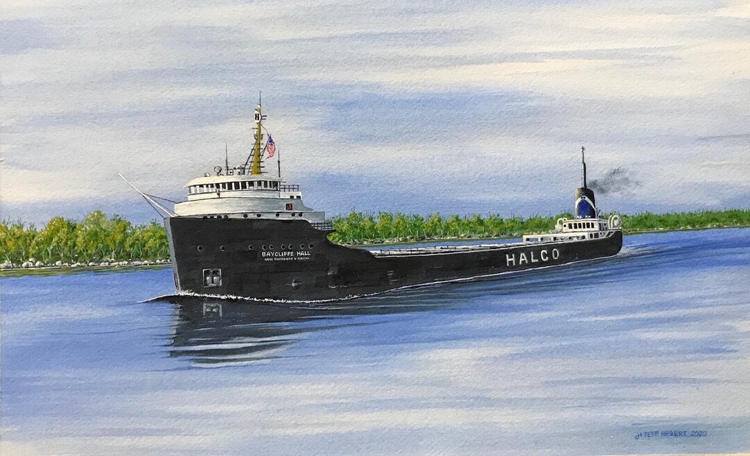 Artist Print Great Lakes Ghost, Great Lakes Ship, Laker, Halco Ship, St ...