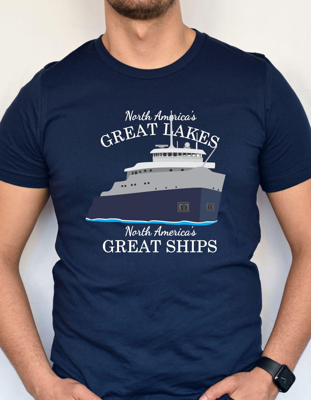 Great Lakes Great Ships Tee Shirt, Laker Ship Design, Great Lakes Shirt ...