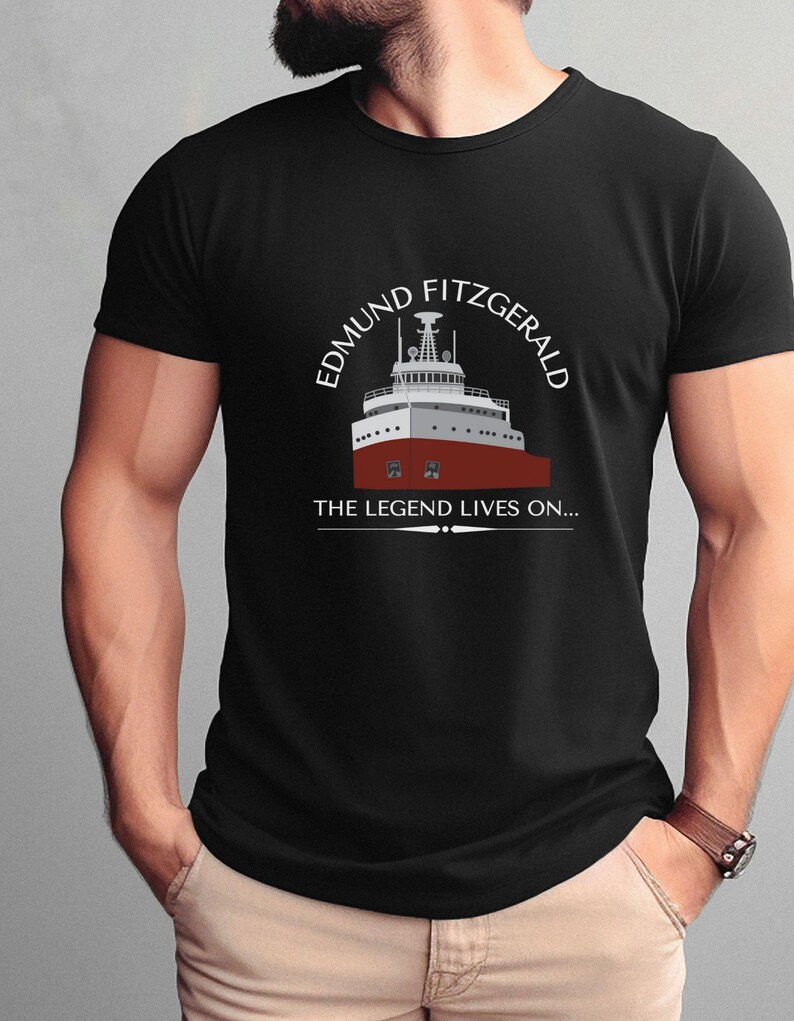 Edmund Fitzgerald Great Lakes Legend, Ship Tee Shirt Gift, Laker Ship ...