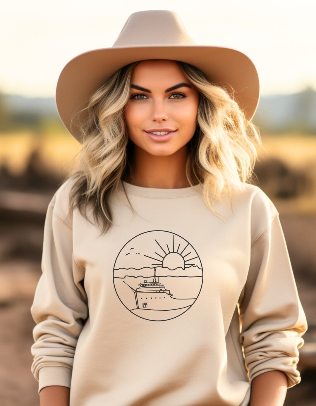 Great Lakes Ship Outline River Sweatshirt, Laker Ship Gift, River Life ...