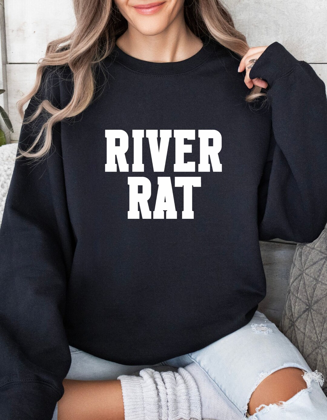River Rat Collegiate Style Sweatshirt, River, River Life, River Rat ...