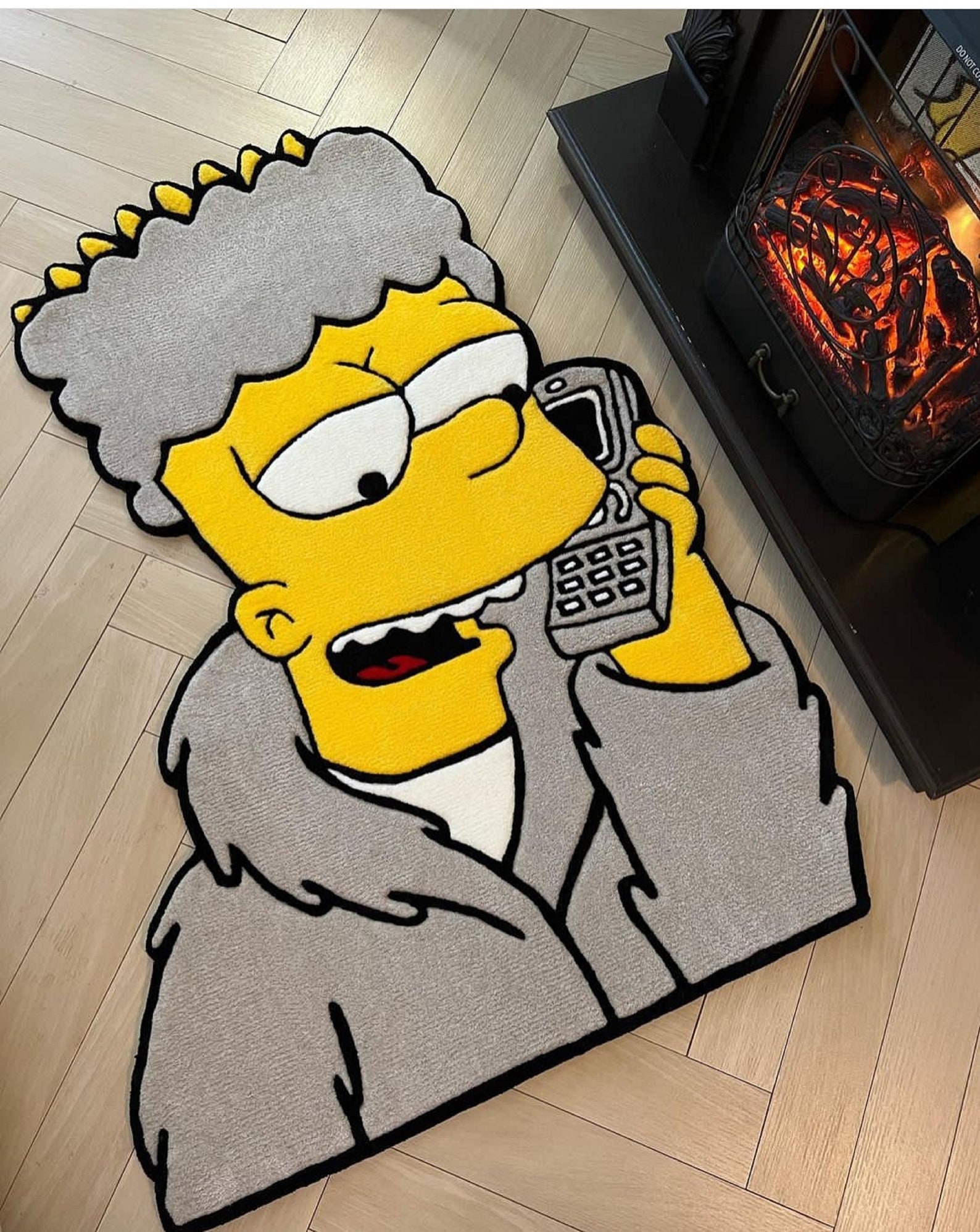 Handmade Bart Simpsion Custom Tufting Rug - Etsy
