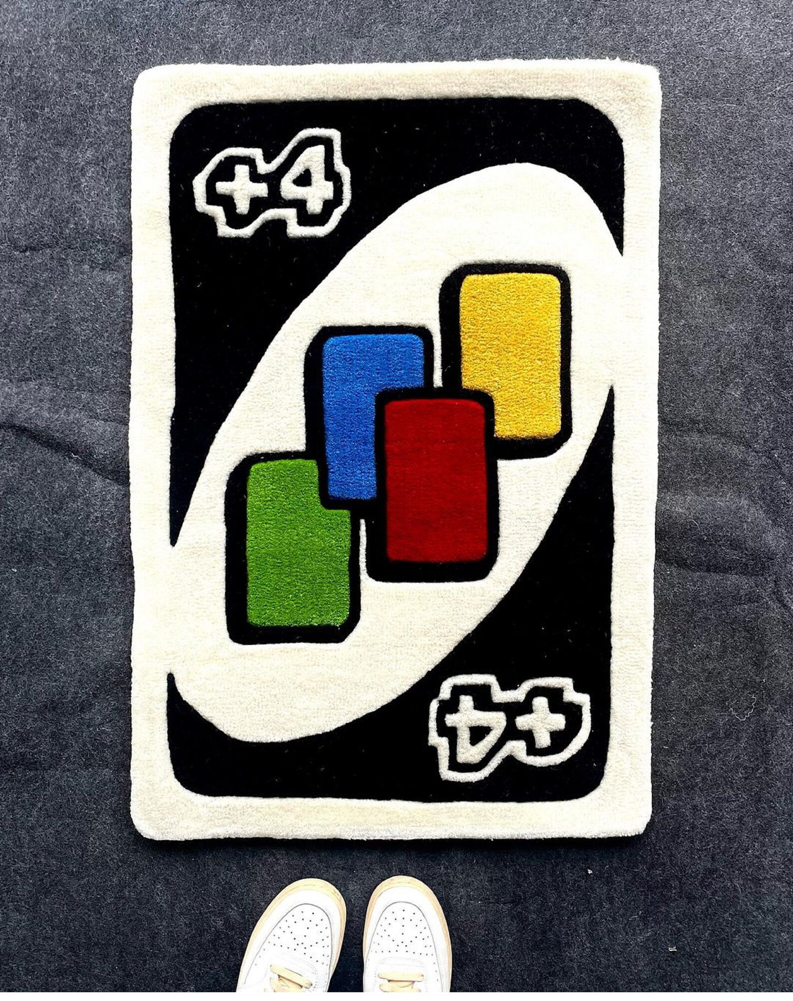 Uno Tufted Rug Card - Reverse +4 Card Rug, Colorful Rug, Modern Rugs ...