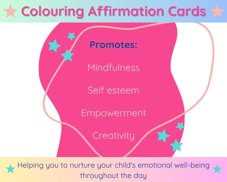 Printable Kids Affirmation Cards - Color Your Own Positive Affirmations ...