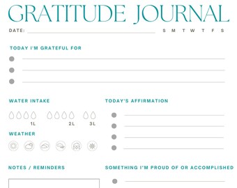 Printable, Minimalist Daily Planner, Digital Download, Daily Planner ...