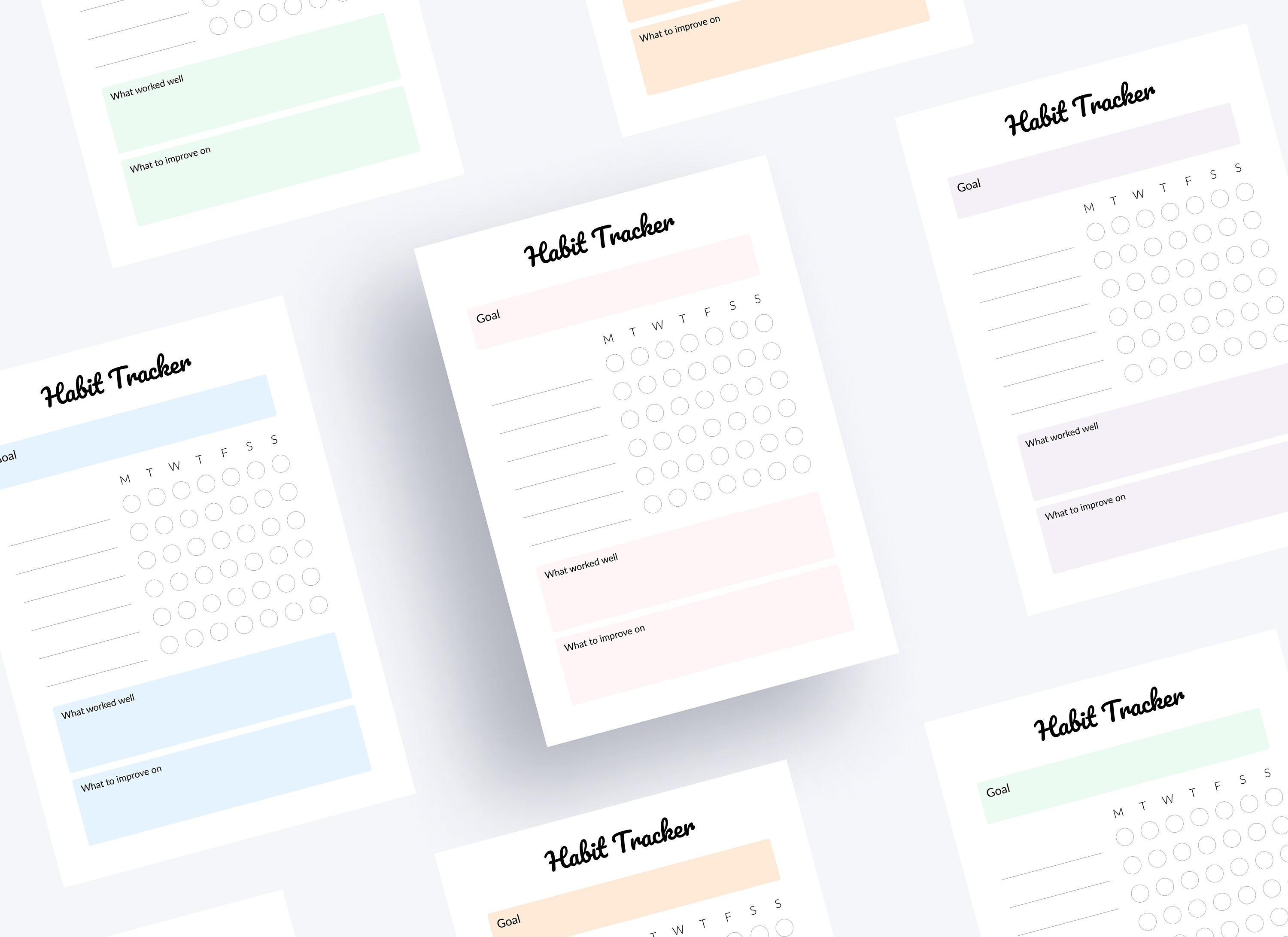 Digital Habit Tracker Printable PDF | Routine Tracker | Instant ...