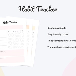 Digital Habit Tracker Printable PDF | Routine Tracker | Instant ...