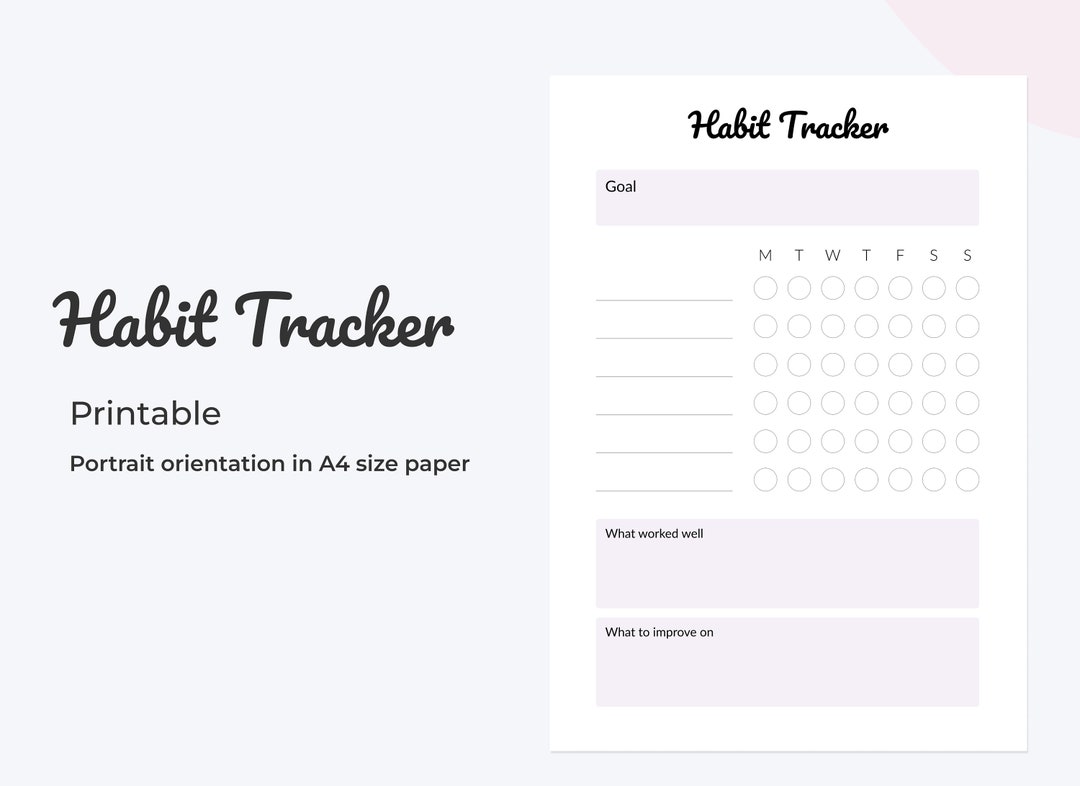 Digital Habit Tracker Printable PDF | Routine Tracker | Instant ...