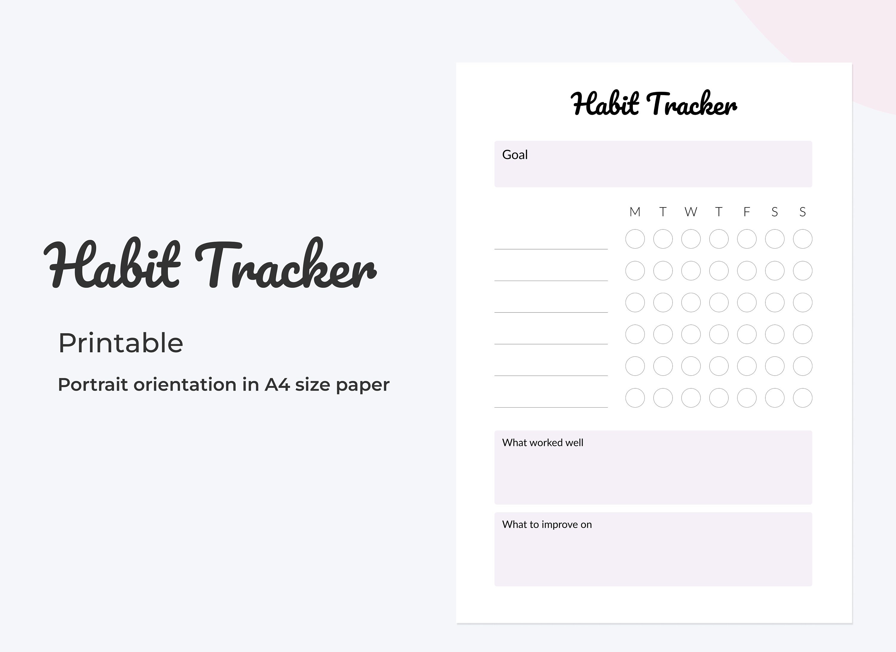 Digital Habit Tracker Printable PDF | Routine Tracker | Instant ...