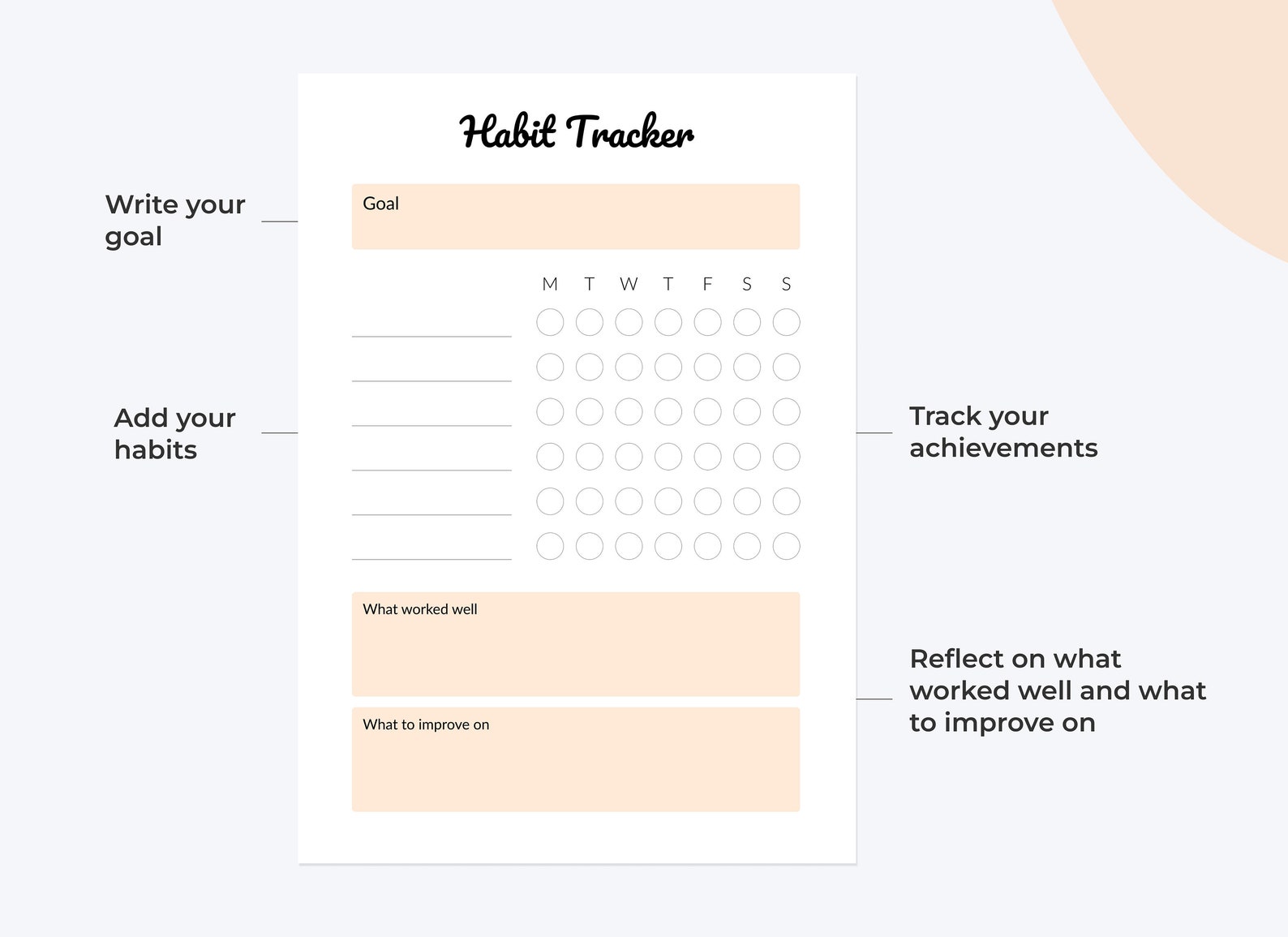 Digital Habit Tracker Printable PDF | Routine Tracker | Instant ...
