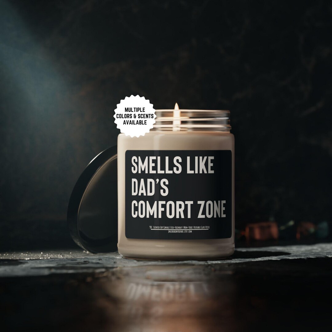 Smells Like Comfort Zone Candle, Step Dad Meaningful Gift, Joke Candle ...