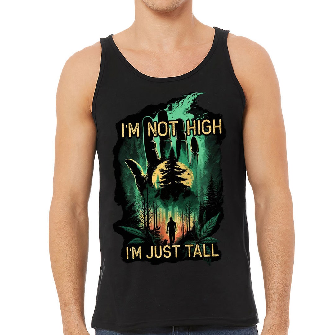 I'm Not High Tank - Funny Workout Tank - Text Design Jersey Tank - Etsy