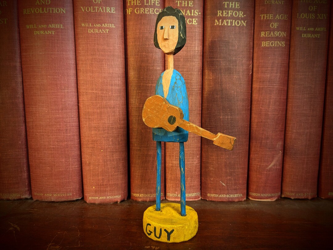 Guy Clark Wooden Figurine - Etsy