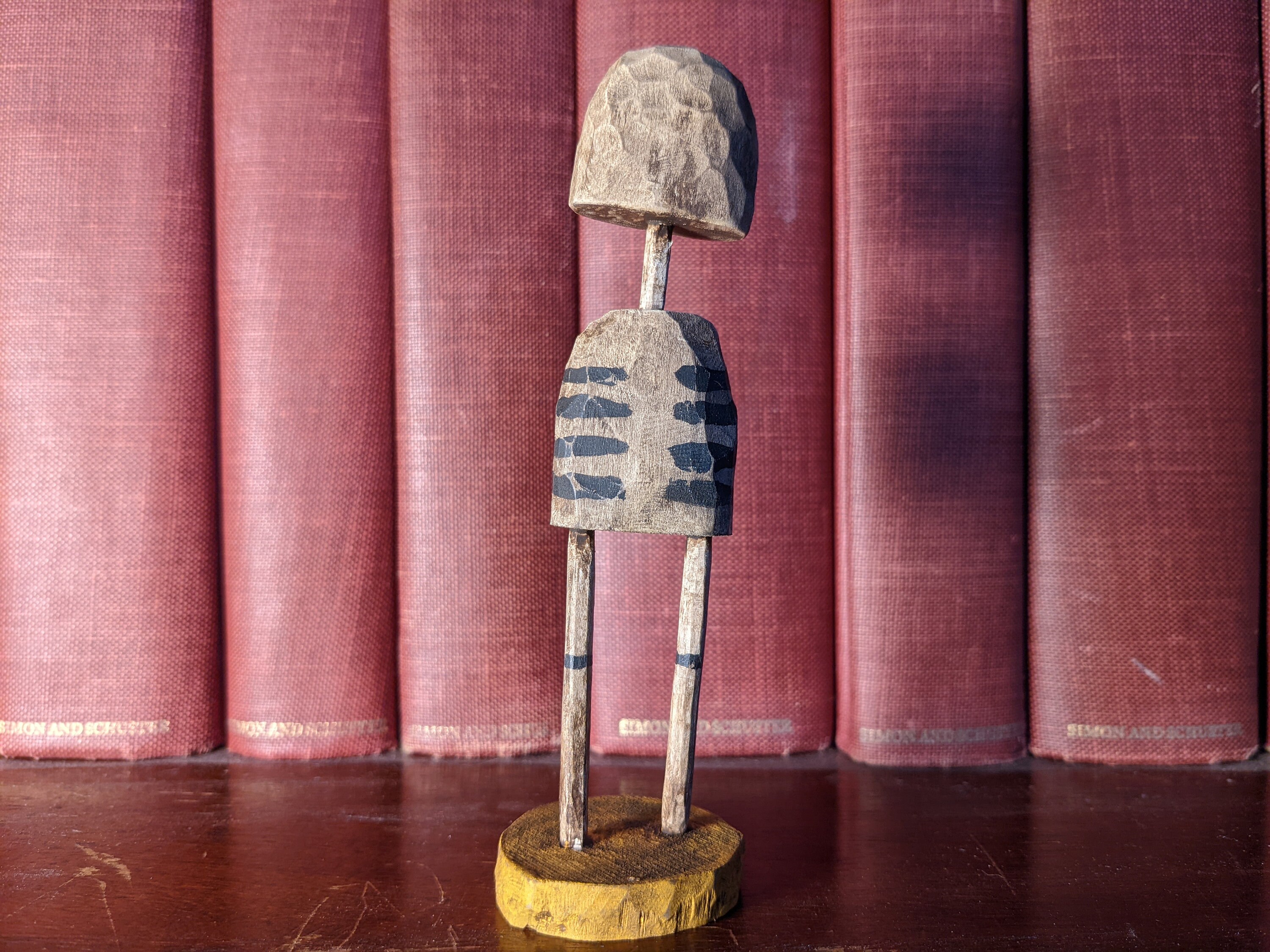 Skeleton Wooden Figurine - Etsy