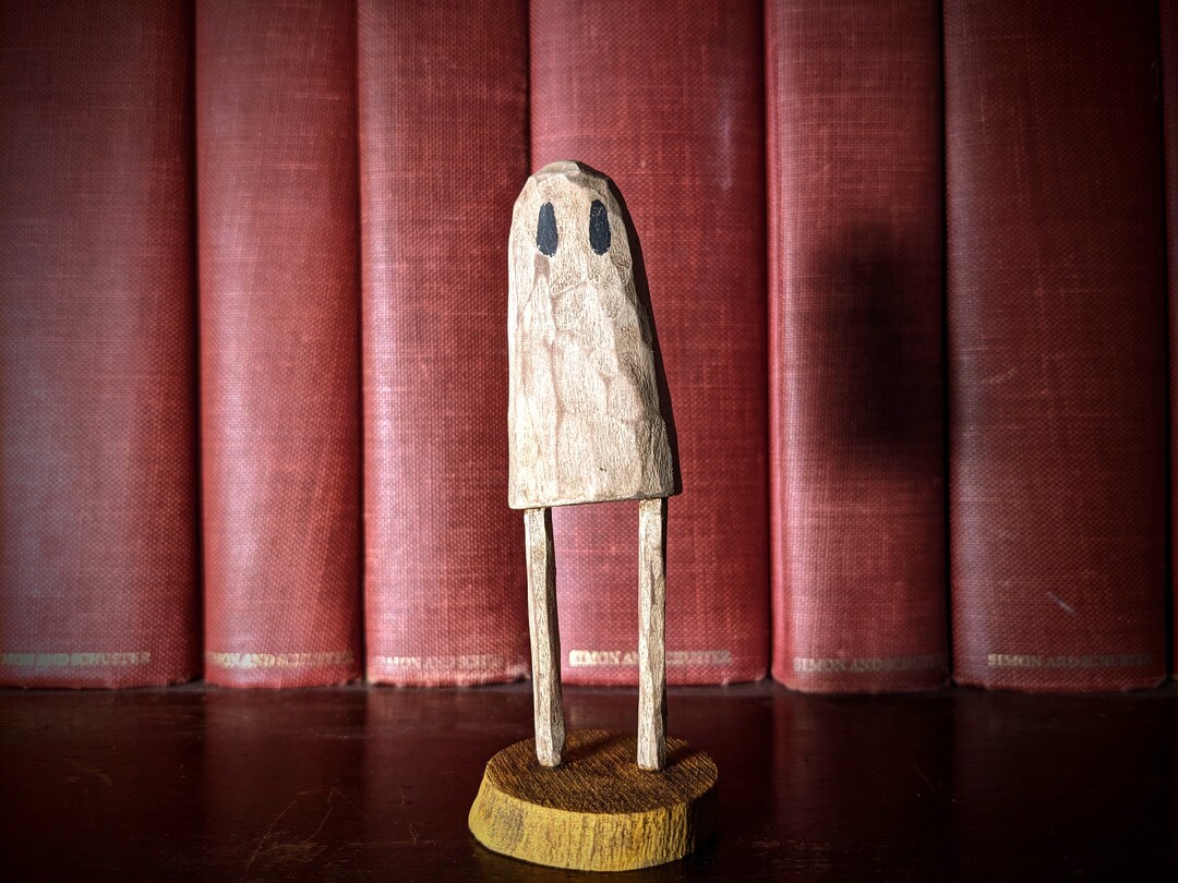 Ghostly Ghost Wooden Figurine - Etsy