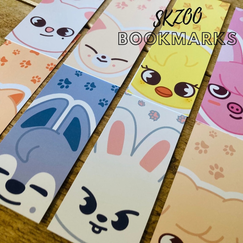 SKZOO Stray Kids Bookmark double-sided Cute Kpop Gift - Etsy UK