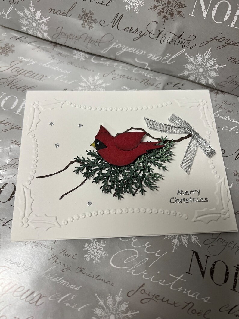 Cardinal Christmas Card - Etsy