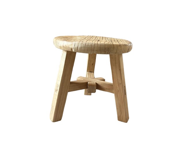 Round Antique Milking Stool - Etsy