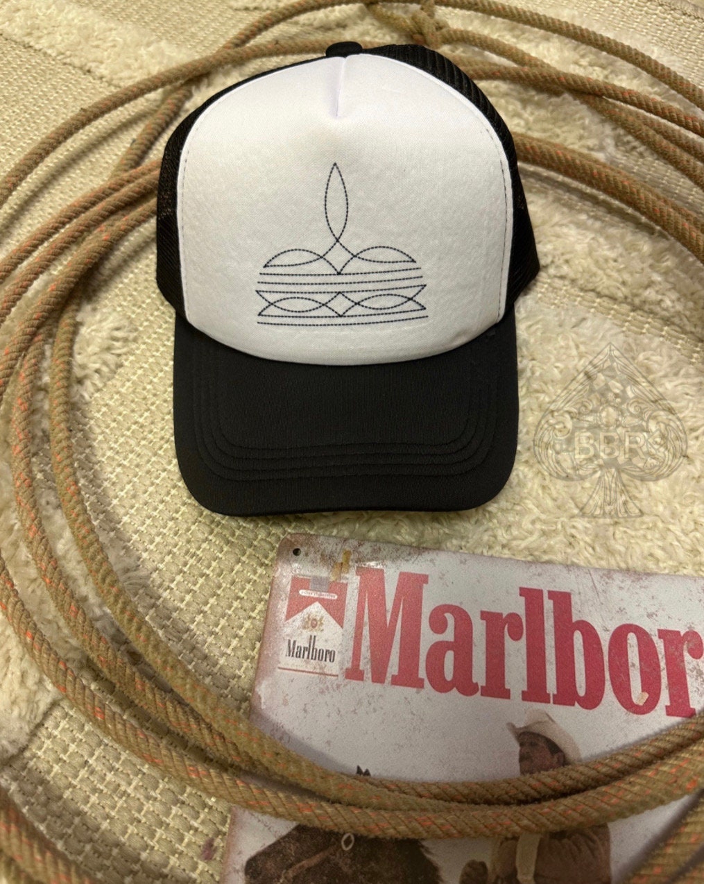 Boot Stitch Trucker Hat, Western Roper Howdy Trucker Hat Cute Trucker ...