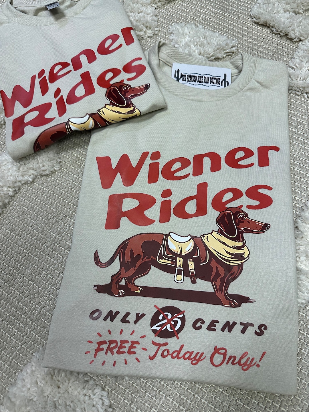 Free Weiner Rides Pullover Tshirt, Weiner Dog, Western Cowgirl Pullover ...