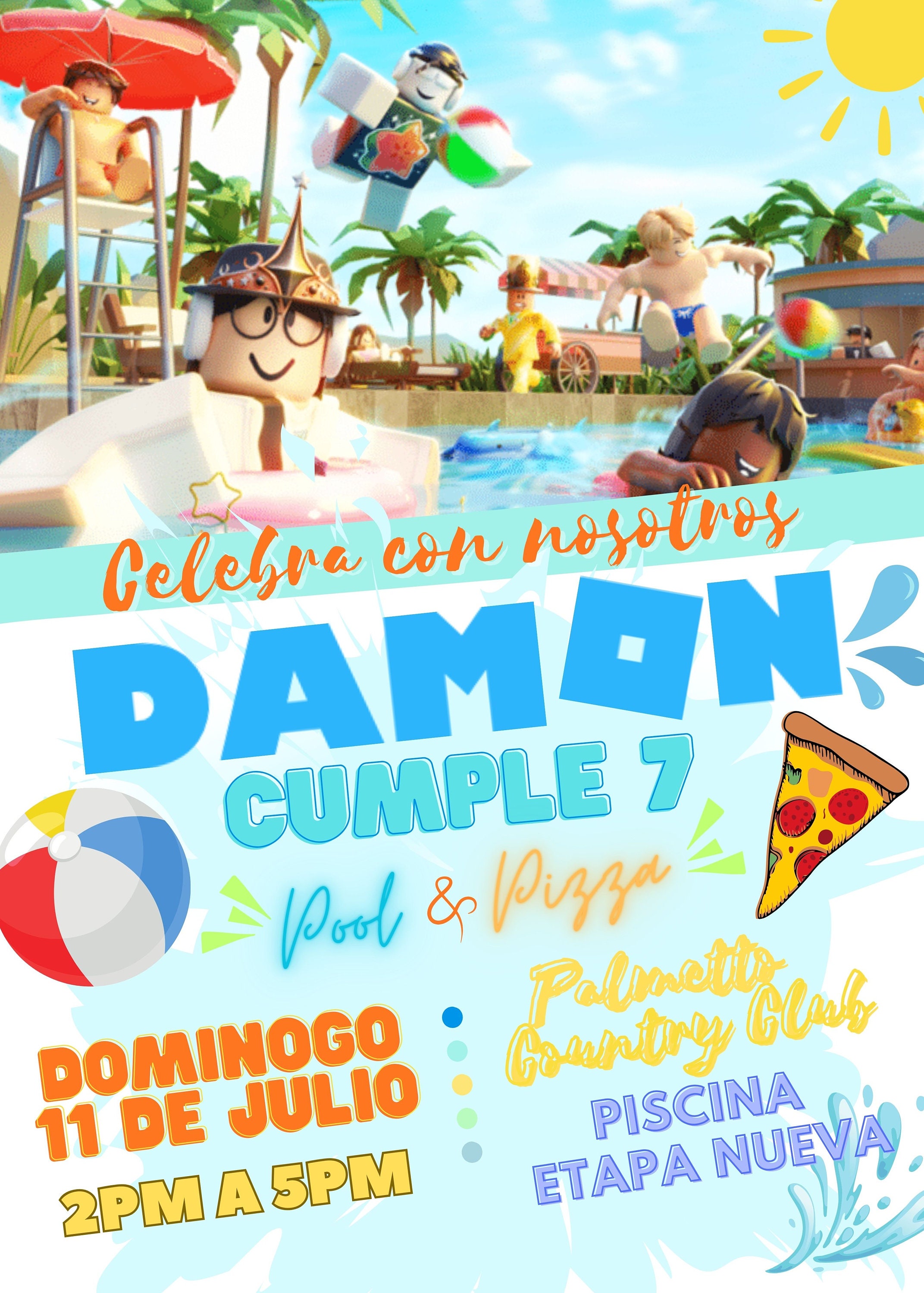 Roblox Invitación De Cumpleaños Digital - Etsy