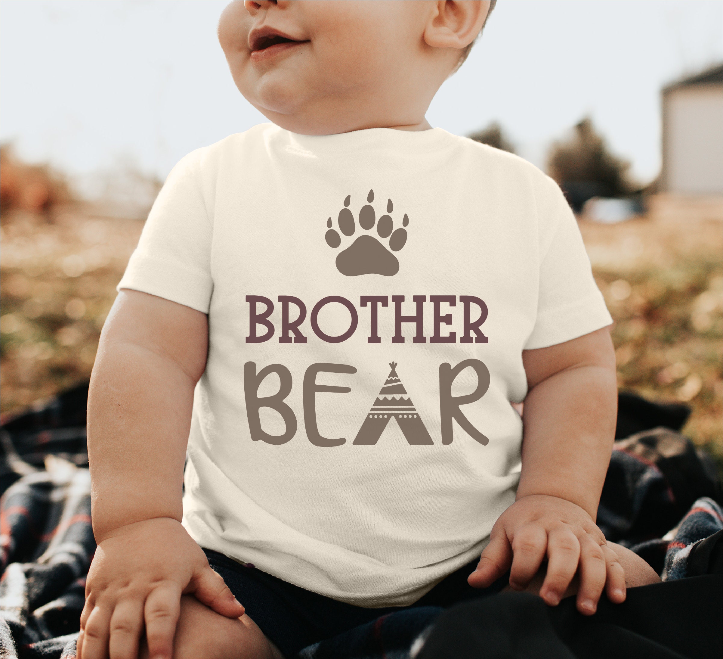 Brother Bear Onesie®, Matching Siblings Onesie®, Retro Natural Bear ...