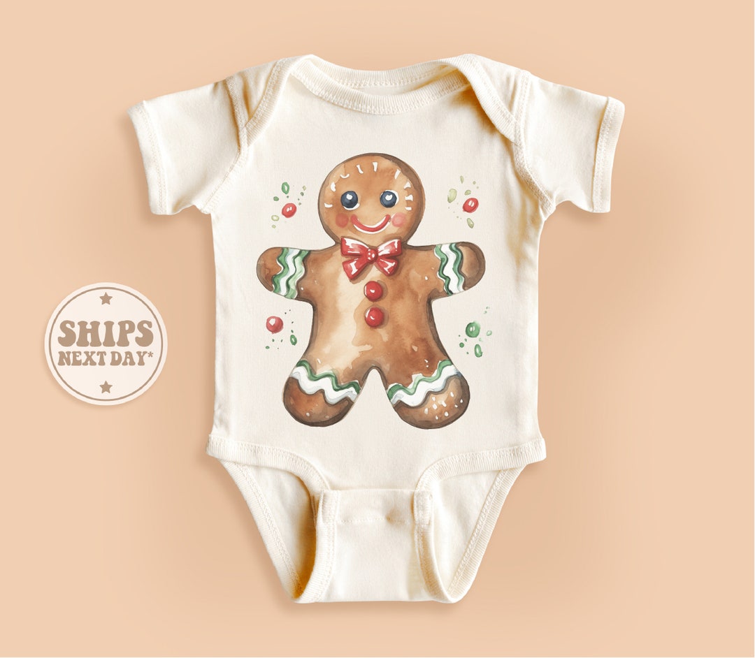 Gingerbread Baby Onesie®, Christmas Cookie Baby Bodysuit, Sweet ...