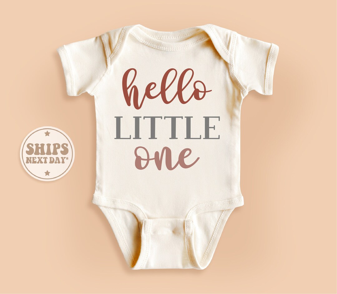 Hello Little One Baby Onesie®, Hello Newborn Baby Bodysuit, Retro ...