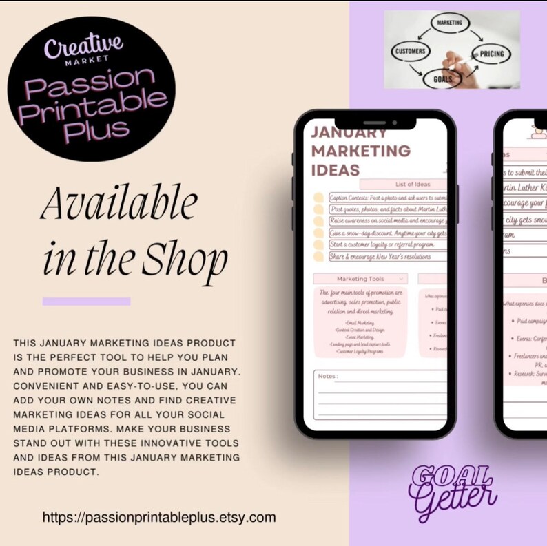 January Marketing Ideas Printable Instant Download File - Etsy