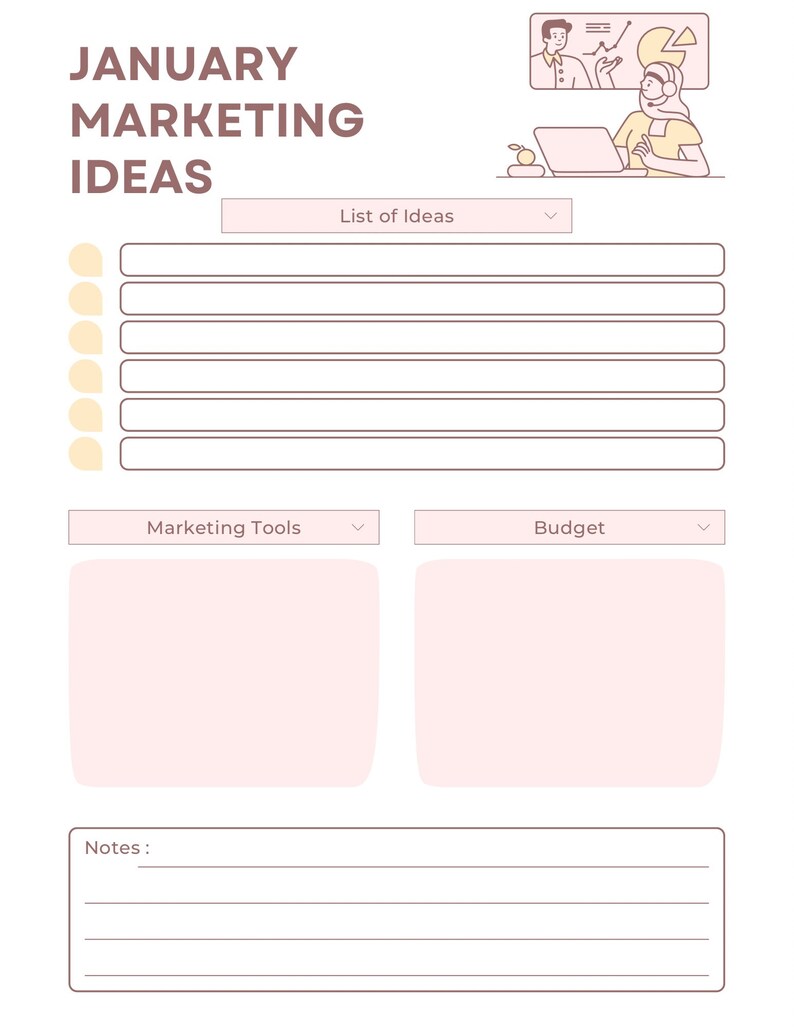 January Marketing Ideas Printable Instant Download File - Etsy