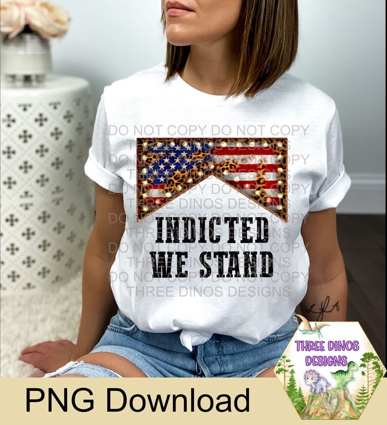 Indicted We Stand Leopard Full Color PNG Download - Etsy