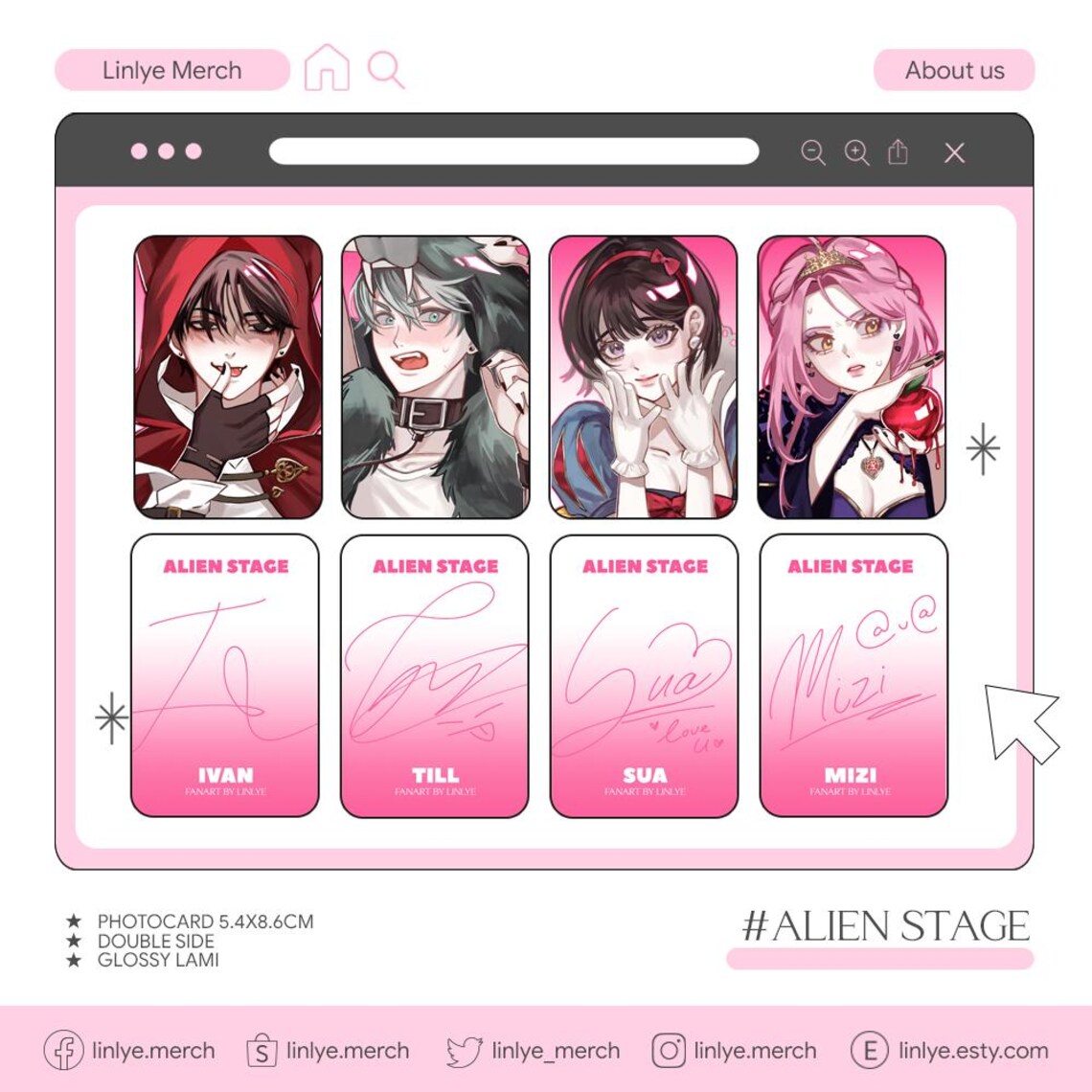 Photocard | Alien Stage Au Red Ridding Hood - Fanmade by Linlye - Etsy