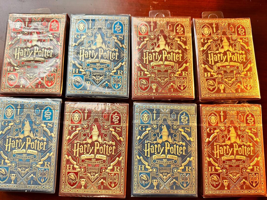 24K 999 Gold Authentic Harry Potter Hogwarts Playing Cards CA Universal ...