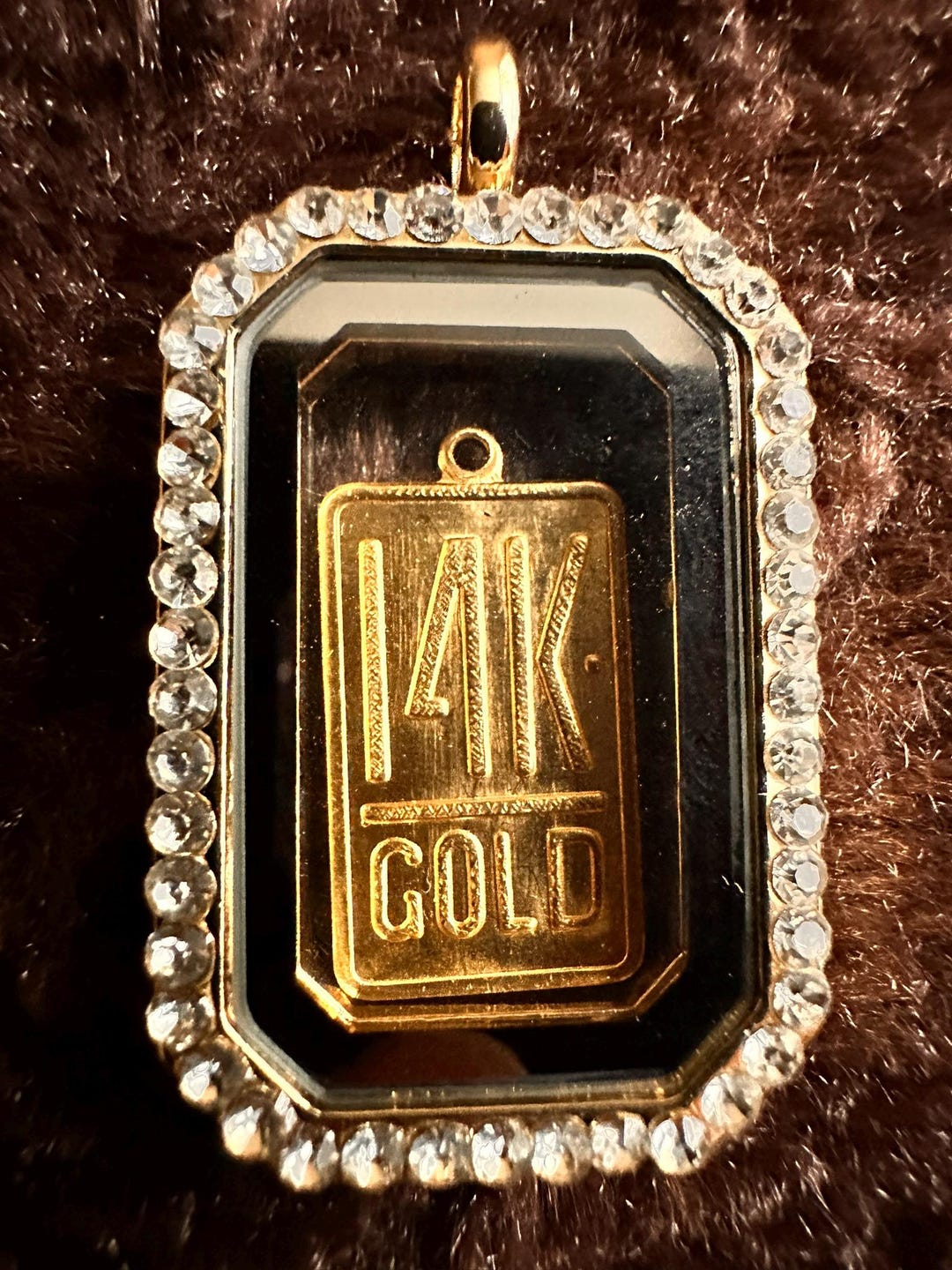 FREE 585 Pure 14K Gold Ingot 2 Gram Bar Filled Fine Gold Thick Gold ...