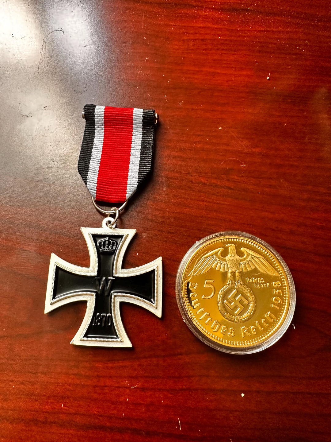 2 Set 1938 German Historic Set Iron Cross 24K 999 Gold Iron Cross ...