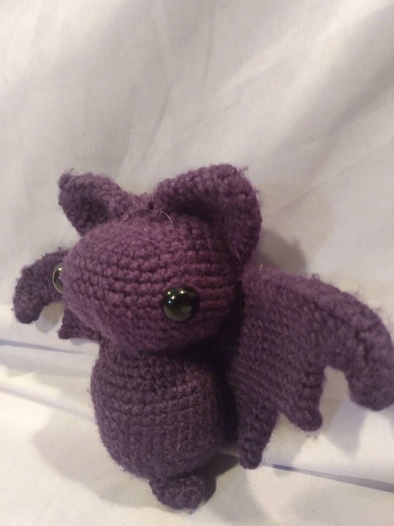 Mini Bat Crochet Plush - Purple - Etsy
