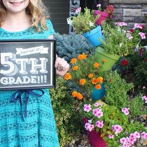 FIRST Day of School Printable Chalkboard Signs BUNDLE (20 Images ...