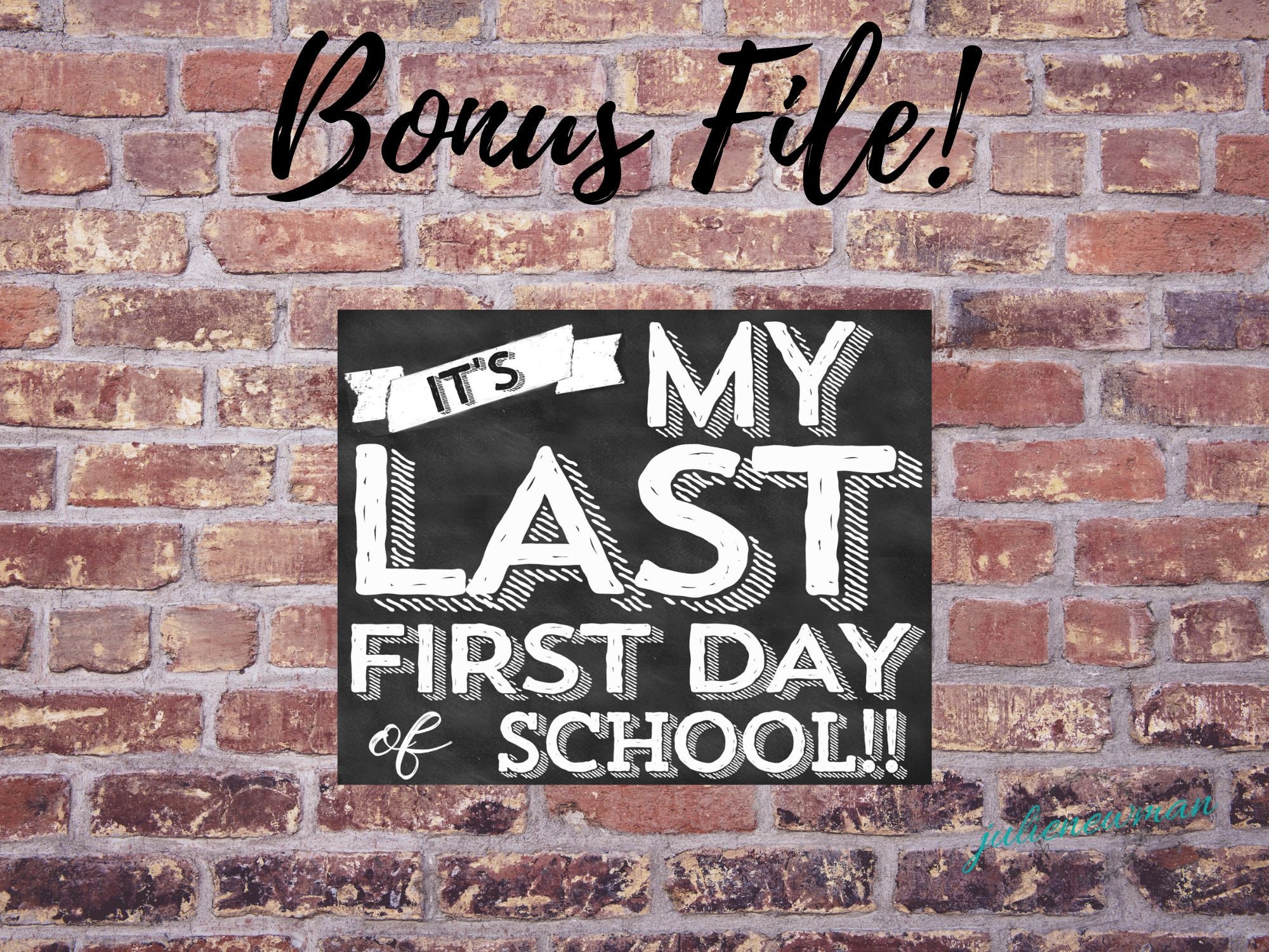 FIRST Day of School Printable Chalkboard Signs BUNDLE (20 Images ...