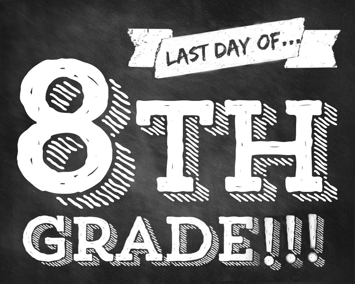 LAST Day of School Printable Chalkboard Signs BUNDLE (14 Images ...