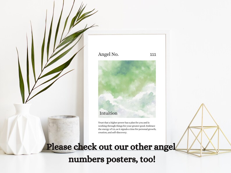 Angel Number 111 Poster, Aura Wall Art Printable, Home Decor Gift ...