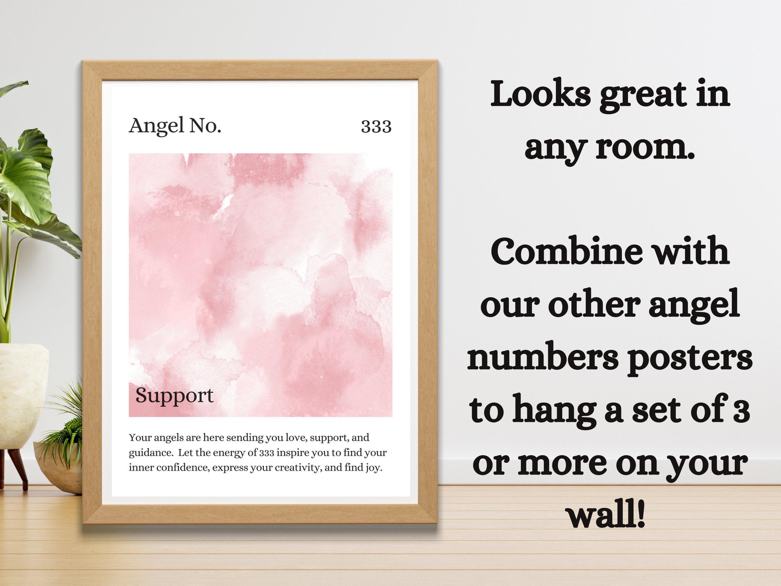 Angel Number 333 Poster, Aura Wall Art Printable, Home Decor Gift ...