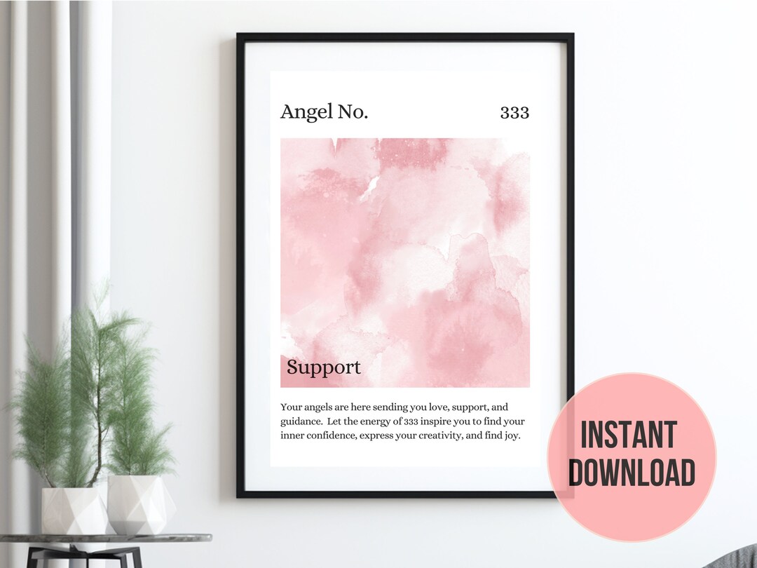 Angel Number 333 Poster, Aura Wall Art Printable, Home Decor Gift ...