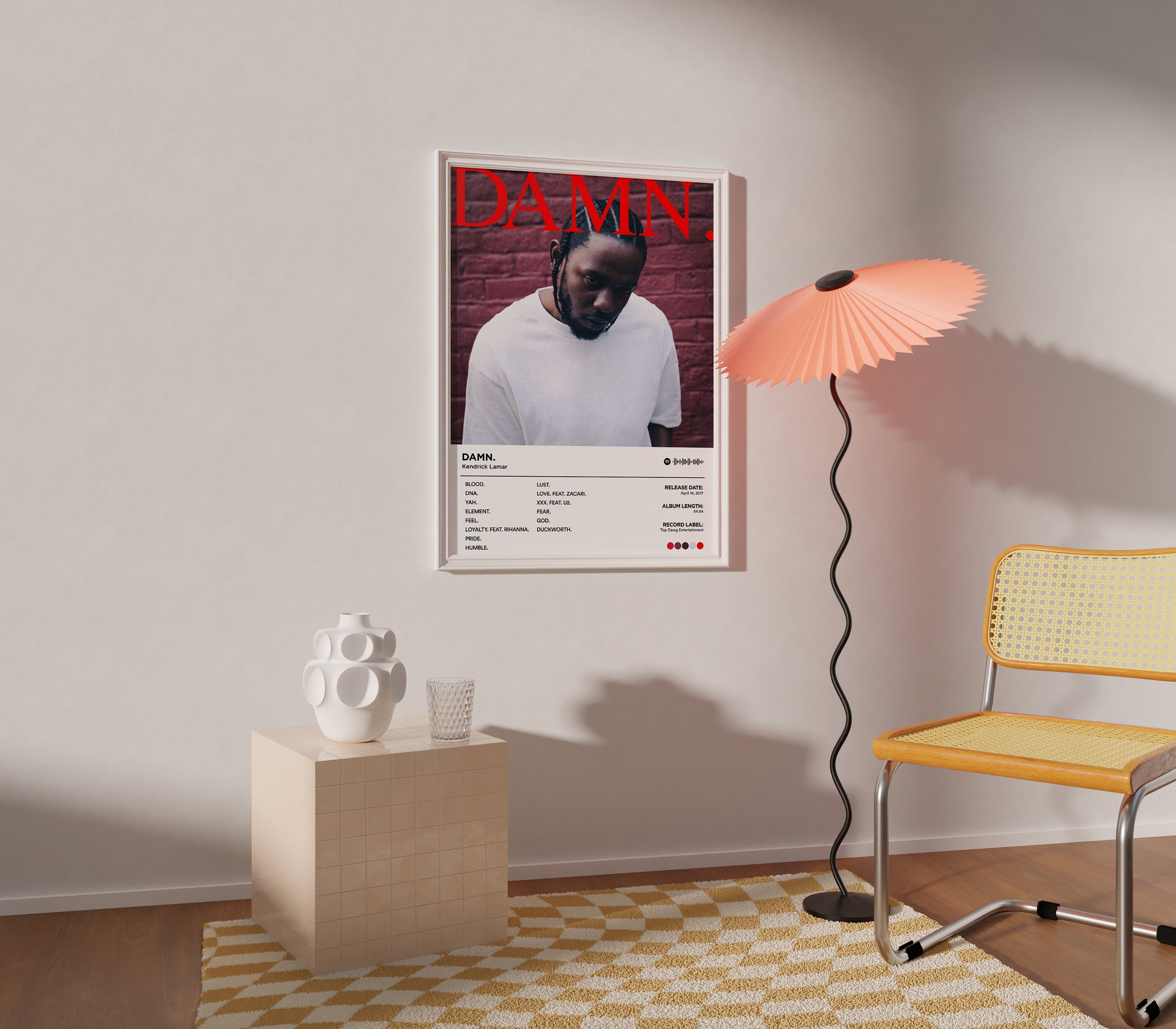 Damn. - Kendrick Lamar Album Poster | Custom Album Premium Matte ...