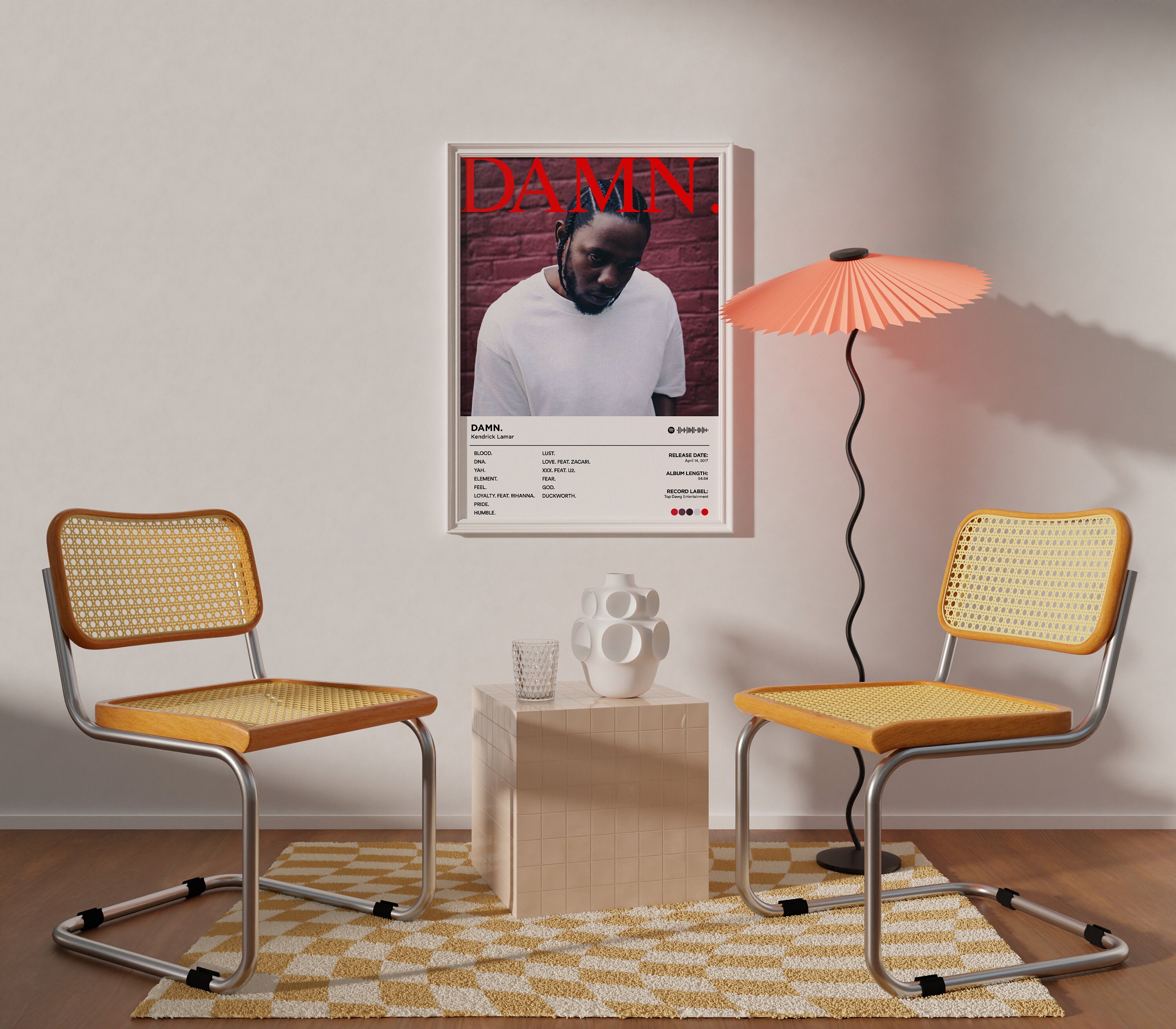 Damn. - Kendrick Lamar Album Poster | Custom Album Premium Matte ...