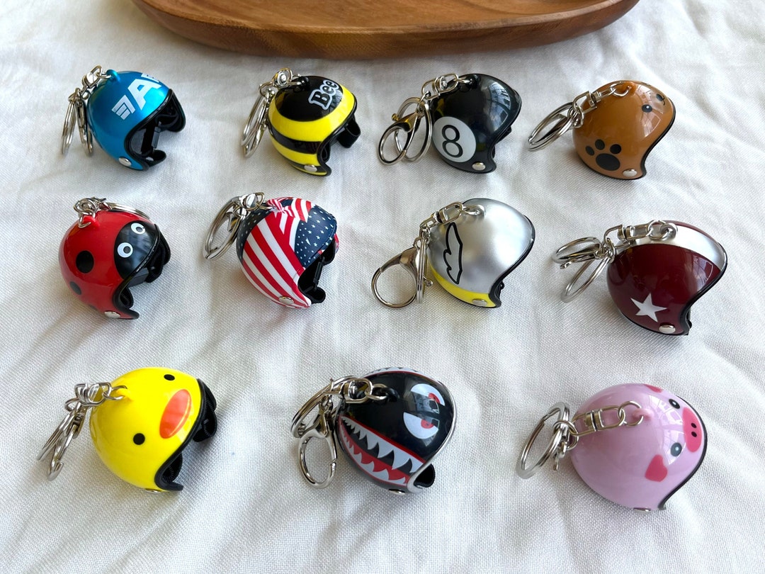 Cute Anime Keychain, Motorcycle Helmet Ride Safe Keychain, Mountain ...