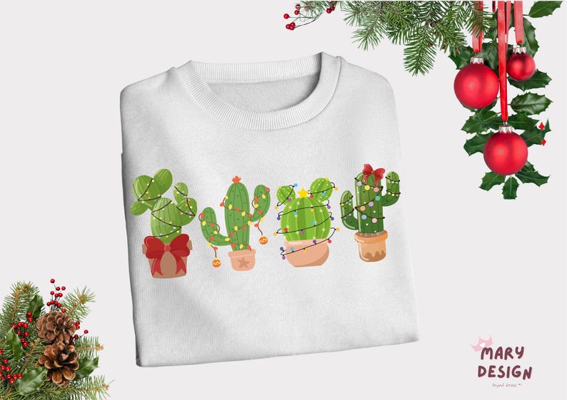 Christmas Cactus PNG, Christmas Plant Svg, Christmas Plant Lady Svg ...