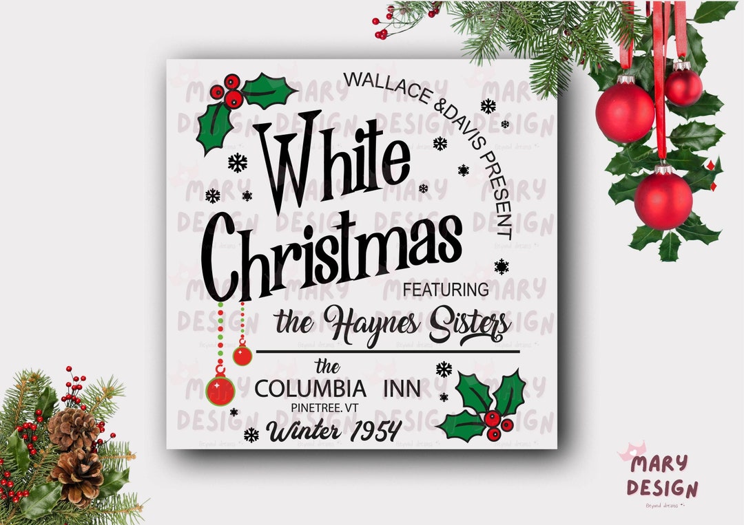 White Christmas 1954 Movie Svg, Christmas Holiday Svg, Merry Christmas ...